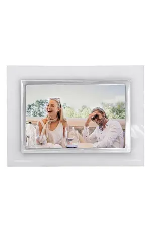 MARIPOSA Bordered 4 X 6-inch Picture Frame - White