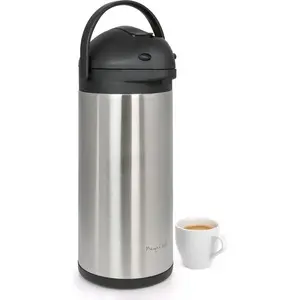 MEGACHEF 5.3 Quart Stainless Steel Vacuum Body Pump Cap Air Pot - Grey