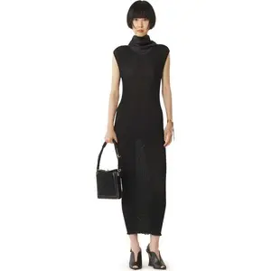 LANVIN Pleated Jersey Dress - Black
