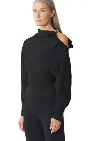LANVIN Viscose Blend Sweater - Black