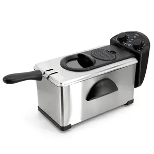 MEGACHEF 3.17 Quart Stainless Steel Electric Deep Fryer With Timer
