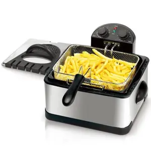 MEGACHEF 4.23 Quart Stainless Steel Electric Deep Fryer With Timer
