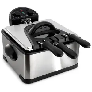 MEGACHEF 4.23 Quart Stainless Steel Electric Deep Fryer With Timer