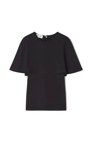 LANVIN Cape T-shirt In Cotton And Silk