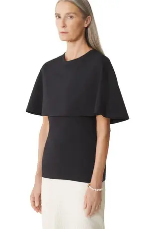 LANVIN Cape T-shirt In Cotton And Silk