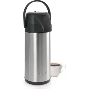 MEGACHEF 3.17 Quart Stainless Steel Vacuum Body Pump Cap Air Pot - Grey