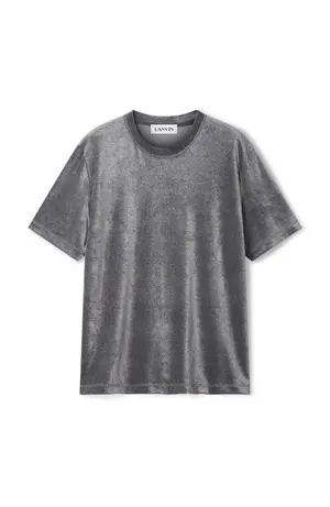 LANVIN Velvet T-shirt - Dark Grey