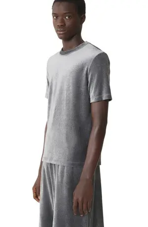 LANVIN Velvet T-shirt - Dark Grey