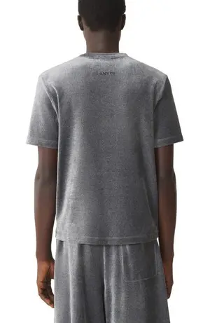 LANVIN Velvet T-shirt - Dark Grey