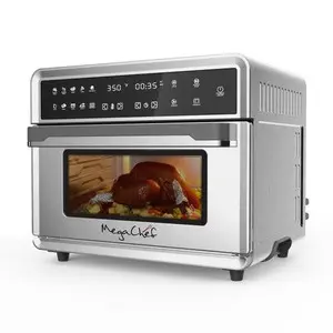 MEGACHEF 10 In 1 Electronic Multifunction 360 Degree Hot Air Technology Countertop Oven - Grey