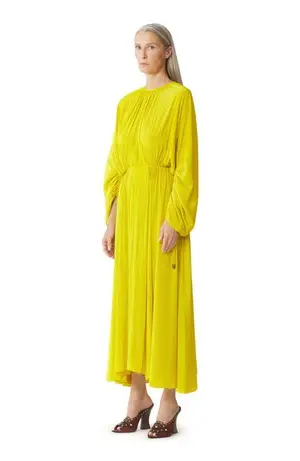 LANVIN Fitted Charmeuse Dress - Yellow