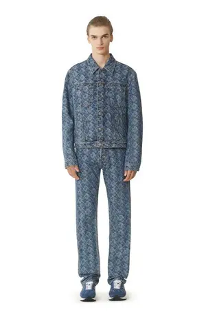 LANVIN Lunar Year Jacquard Denim Pants - Blue