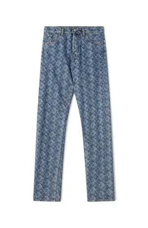 LANVIN Lunar Year Jacquard Denim Pants - Blue