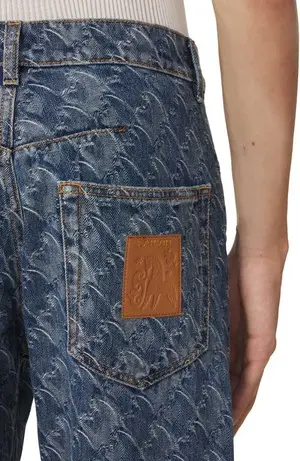 LANVIN Lunar Year Jacquard Denim Pants - Blue