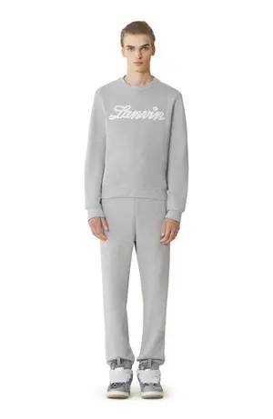 LANVIN Ribbon Logo Sweatshirt - Heather Grey