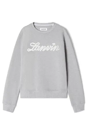 LANVIN Ribbon Logo Sweatshirt - Heather Grey