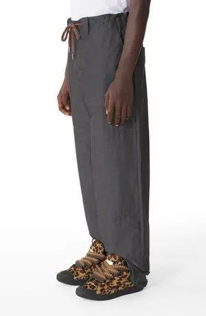 LANVIN Wide-leg Chambray Pants - Black