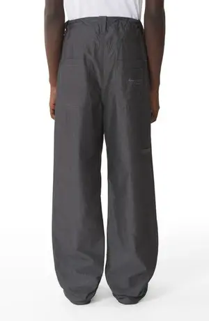 LANVIN Wide-leg Chambray Pants - Black