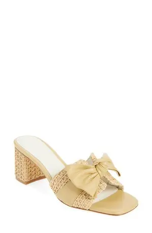 KOKO + PALENKI Sidrah Slide Sandal - Natural Raffia