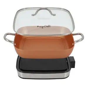 MEGACHEF 11.81 Inch Electric Fry Pan With Copper Coating