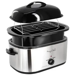 MEGACHEF 22 Quart Electric Roaster Oven With High Dome Self-basting Lid