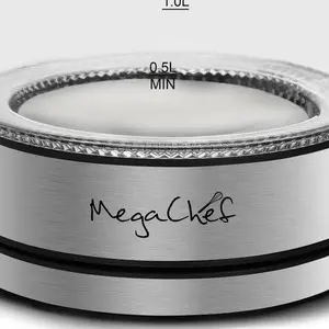 MEGACHEF 1.9 Quart Cordless Glass And Stainless Steel Electric Tea Kettle With Tea Infuser