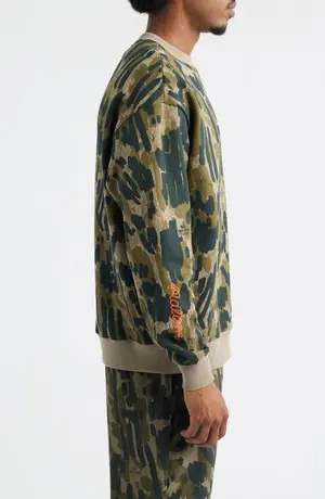 MALBON Range Tour Divot Camo Cotton Sweatshirt
