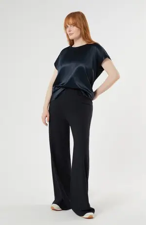 Marina Rinaldi Mrs. Lirica Mixed Media T-shirt - Midnight Blue