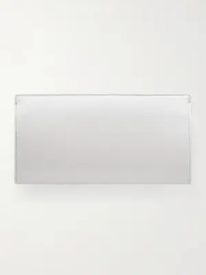 LANVIN Invitation Small Metallic Satin Clutch - Silver