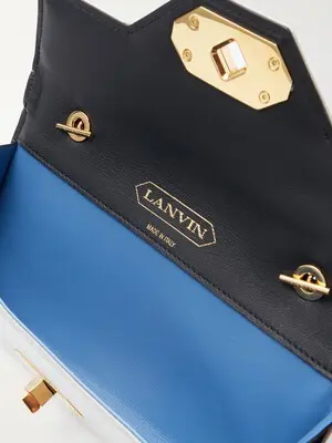 LANVIN Invitation Small Metallic Satin Clutch - Silver