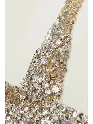 Alexander McQueen Embellished Crepe Gown