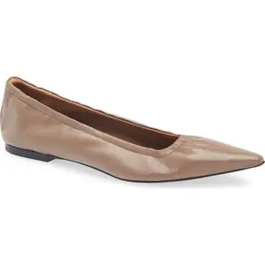 ATP ATELIER Aprica Pointed Toe Flat - Tahini
