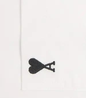 AMI Paris Cotton De Coeur Oxford Shirt - White