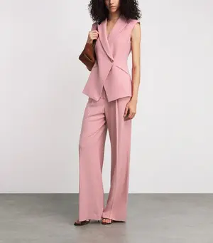 Veronica Beard Marbeau Wide-leg Trousers - Pink