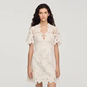 Sandro Floral Lace Mini Dress