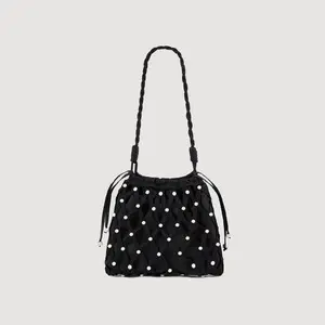 Sandro Studded Net Mesh Bag