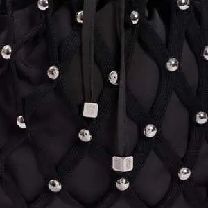 Sandro Studded Net Mesh Shoulder Bag