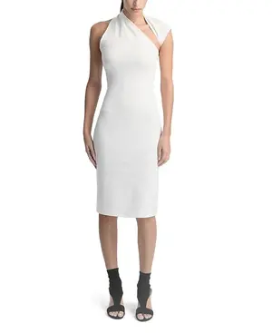 MARCELLA Manhattan Sleeveless Midi Dress - Off White