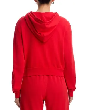 Aqua Sailboat Snap Front Hoodie - Red