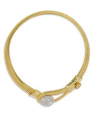 Alexis Bittar Solanales Crystal Pebble Collar Necklace - Crystals