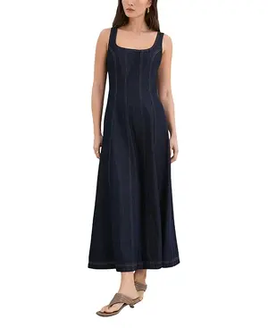 MARCELLA Melrose Denim Dress - Dark Blue