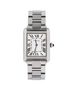 CARTIER Tank Solo Quartz Watch In Stainless Steel 24mm - Dial Color: Natural