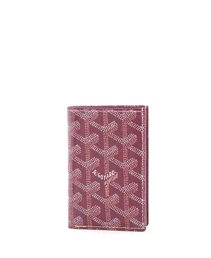 GOYARD Medium Vertical Bifold Wallet Coated Canvas - Red