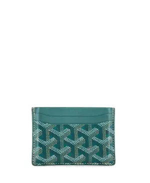 Goyard Saint Sulpice Card Holder Coated Canvas Green