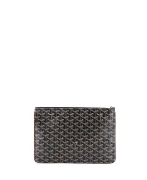 Goyard Mm Senat Zip Pouch Coated Canvas - Black