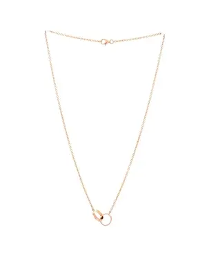 CARTIER Love Interlocking Necklace 18k Rose Gold, 17.25