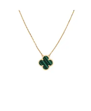 VAN CLEEF & ARPELS Vintage Alhambra Pendant Necklace 18k And Malachite - Gold
