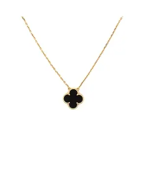 VAN CLEEF & ARPELS Vintage Alhambra Pendant Necklace, 16.25 - Gold