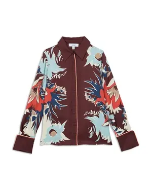 REISS Lia Print Placement Shirt