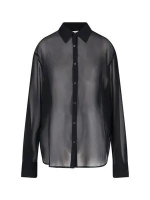 THE FRANKIE SHOP Peri Semi-transparent Shirt